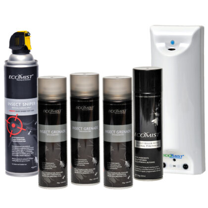 Ecomist Starter Pack - E4 Automatic Dispenser and 250 ml Insect Killer ...